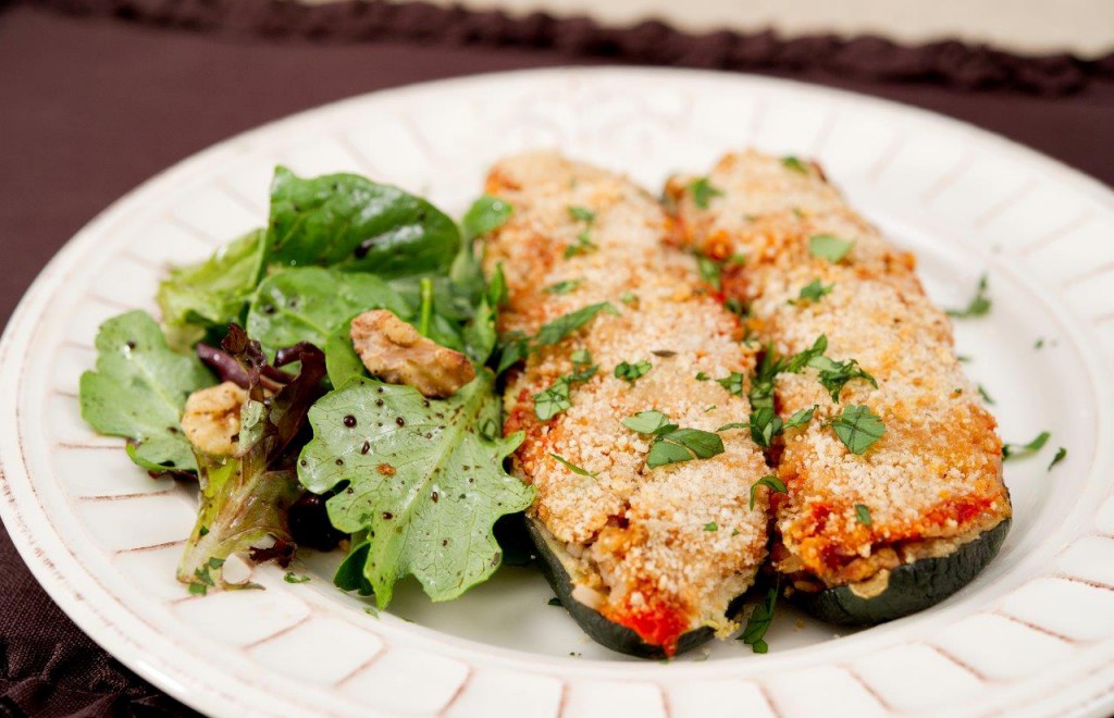 Greek-style Stuffed Courgettes | Green Monday